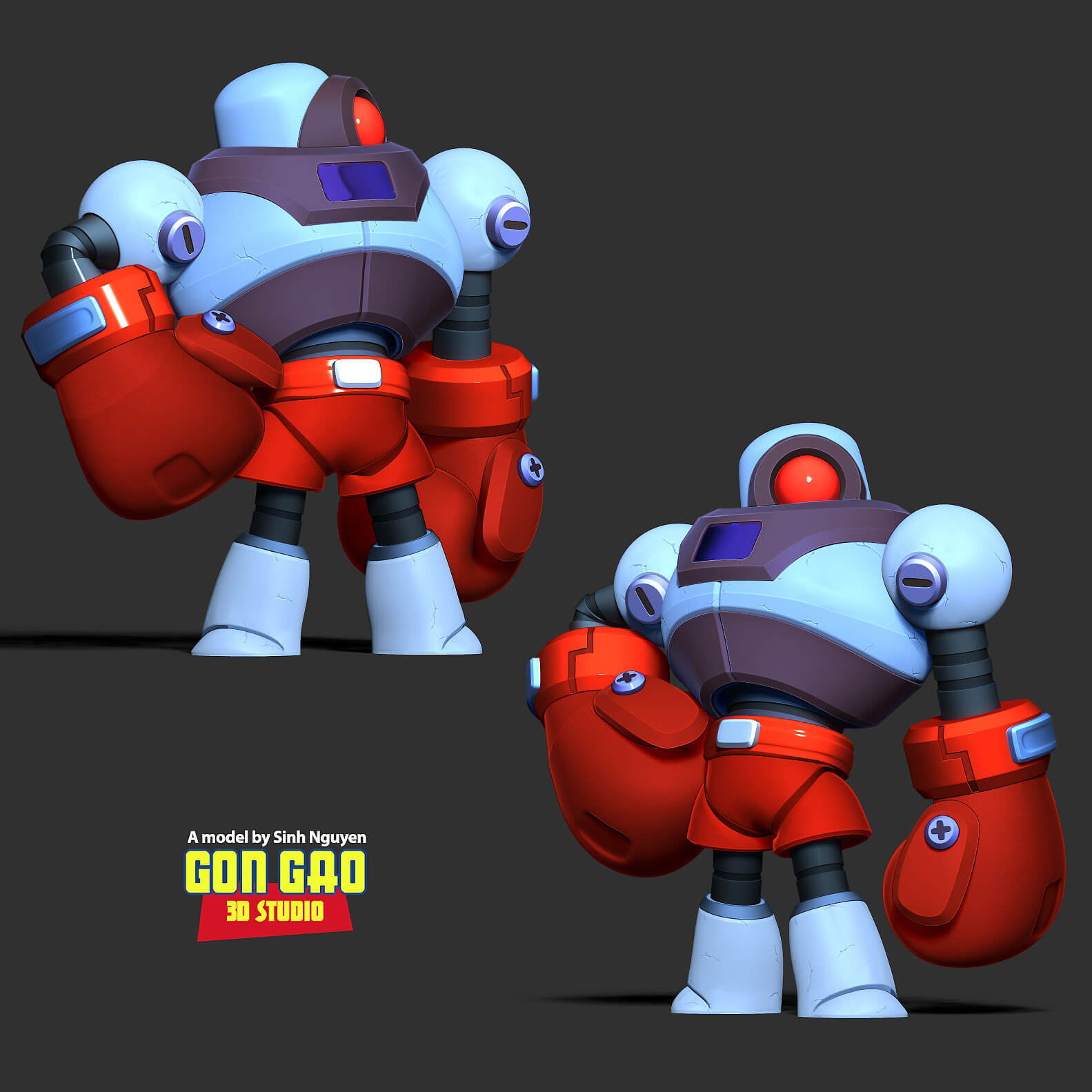 Melee Robot - Brawl Stars 3D Print Model by Sinh Nguyen