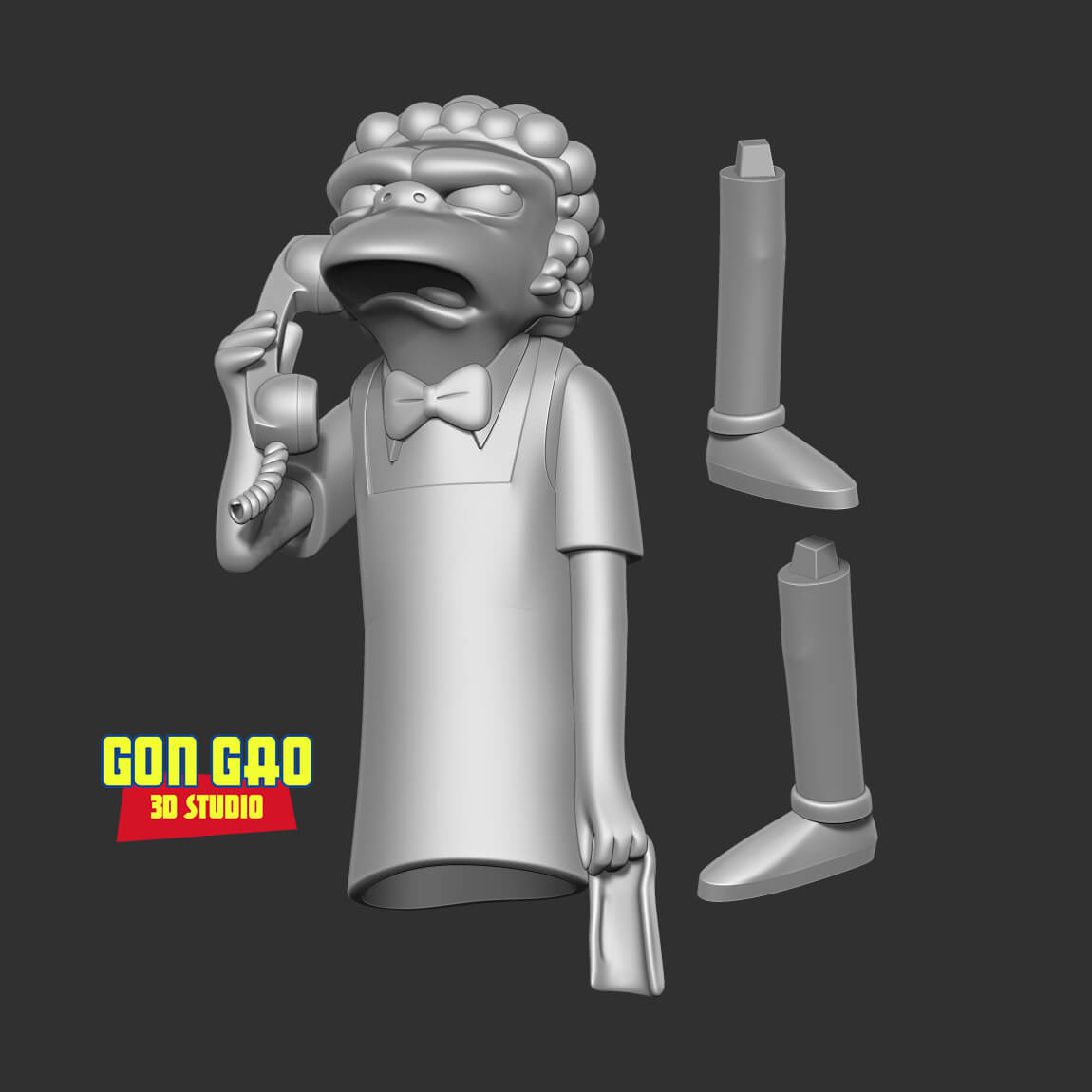 Moe Szyslak - The Simpsons 3D Model by Sinh Nguyen