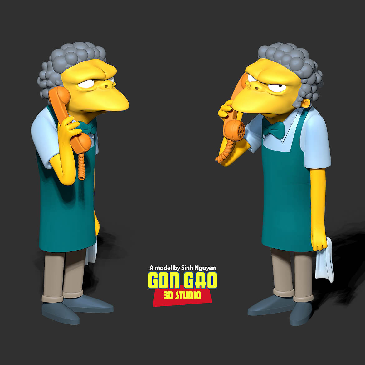 Moe Szyslak - The Simpsons 3D Model by Sinh Nguyen