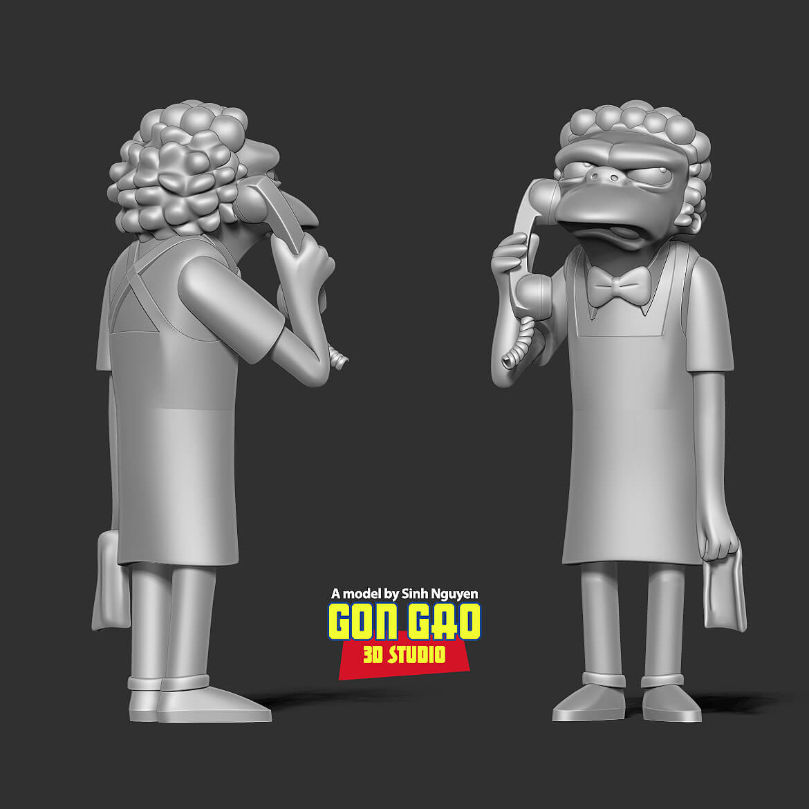 Moe Szyslak - The Simpsons 3D Model by Sinh Nguyen