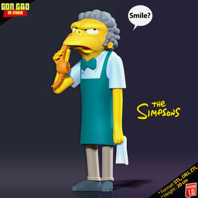 Moe Szyslak - The Simpsons 3D Model by Sinh Nguyen