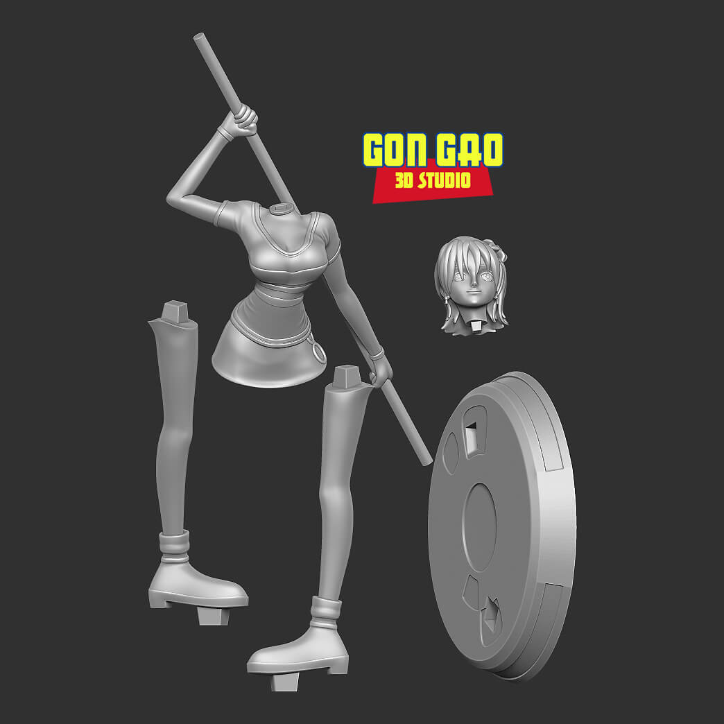 Nami - One Piece Fanart Free 3D Model by Sinh Nguyen