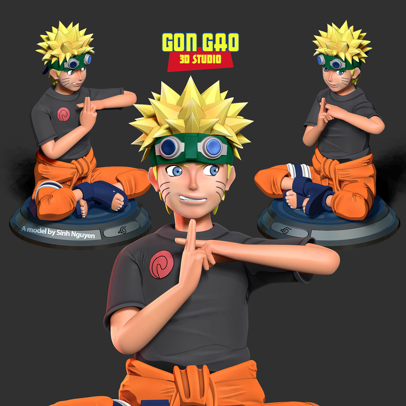 Naruto Fanart - 3D Model by Sinh Nguyen