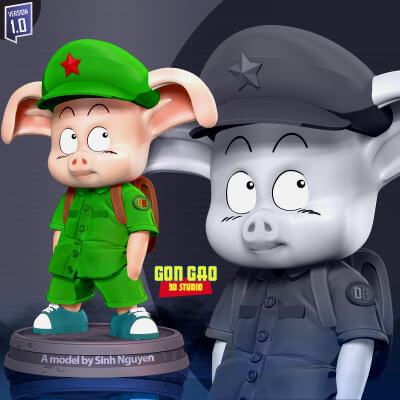 Naughty Oolong - Dragon Ball Fanart 3D Model by Sinh Nguyen