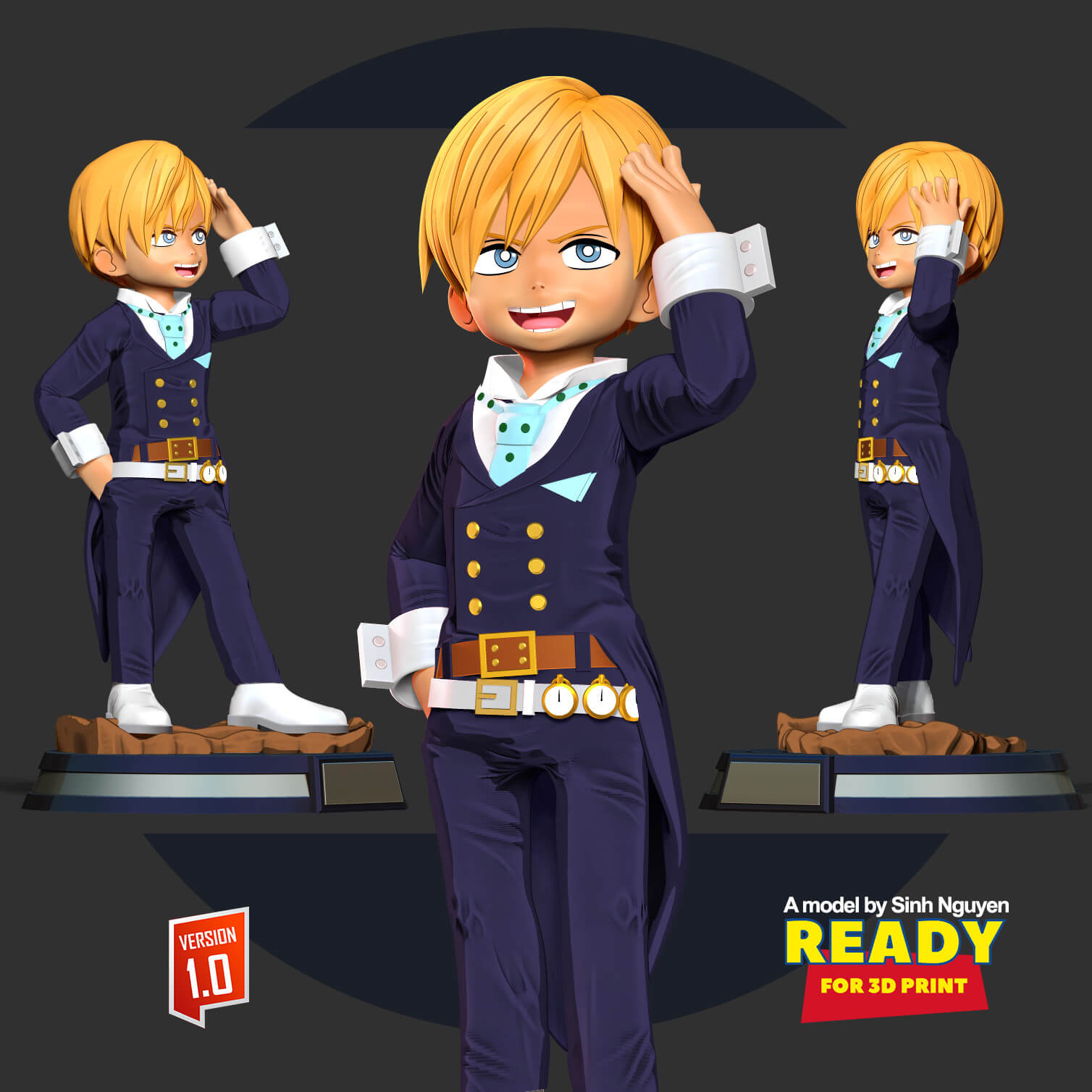Neito Monoma - My Hero Academia Fanart 3D Model by Sinh Nguyen