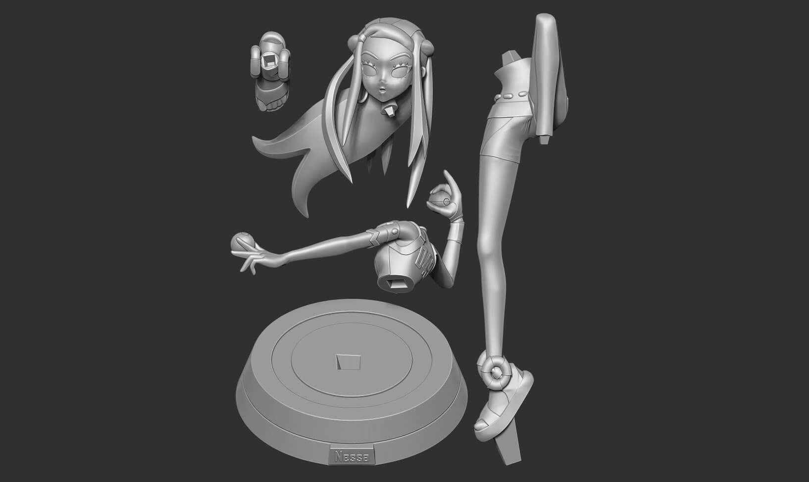 Nessa - Pokemon Sword and Shield 3D Model by Sinh Nguyen