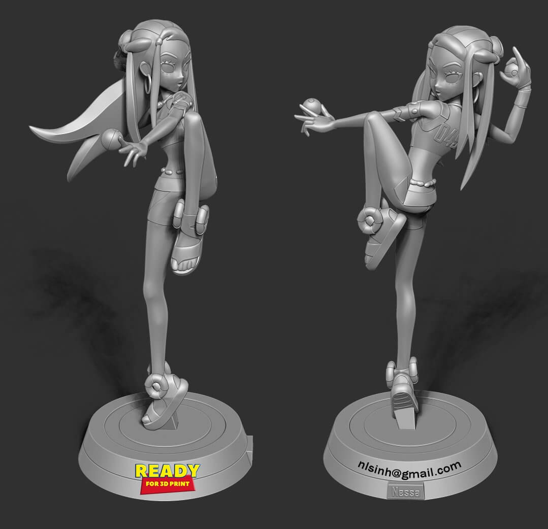 Nessa - Pokemon Sword and Shield 3D Model by Sinh Nguyen