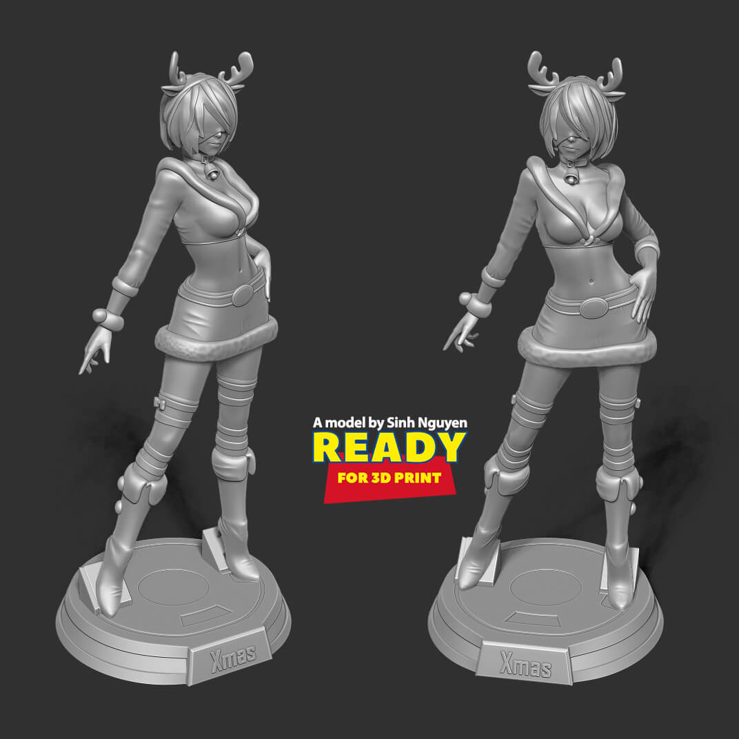 Nier 2B - Merry Xmas 3D Model by Sinh Nguyen