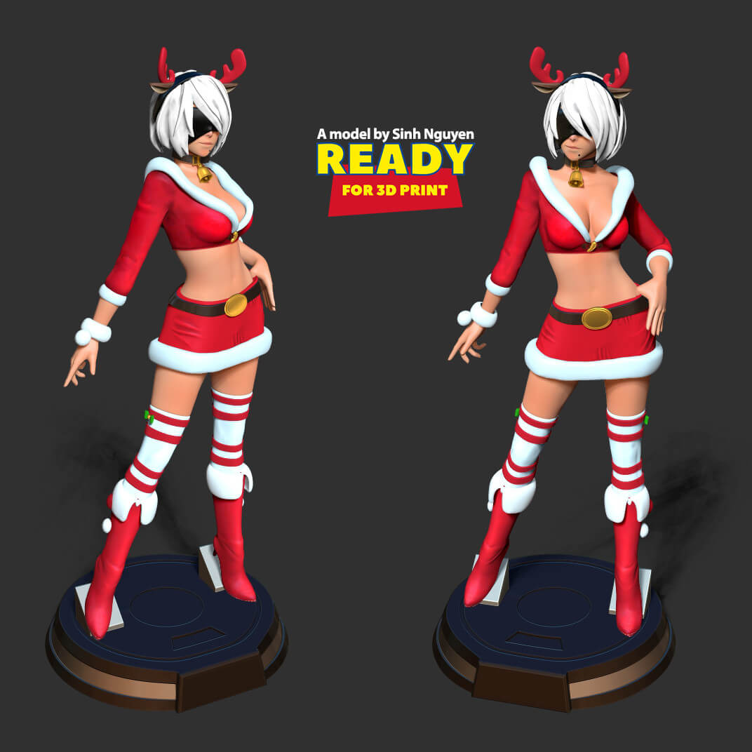Nier 2B - Merry Xmas 3D Model by Sinh Nguyen
