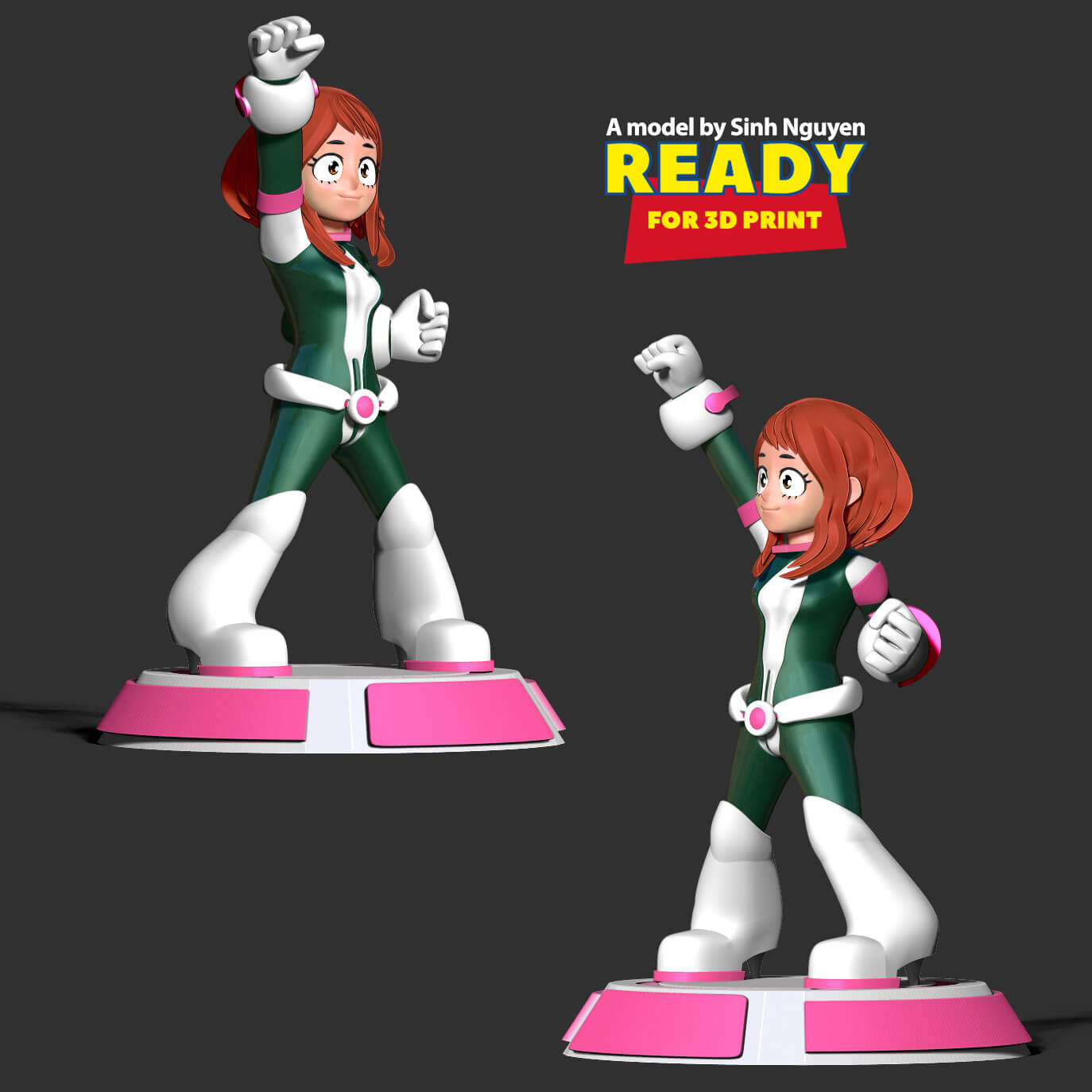 Ochaco Uraraka Fanart - 3D Model by Sinh Nguyen