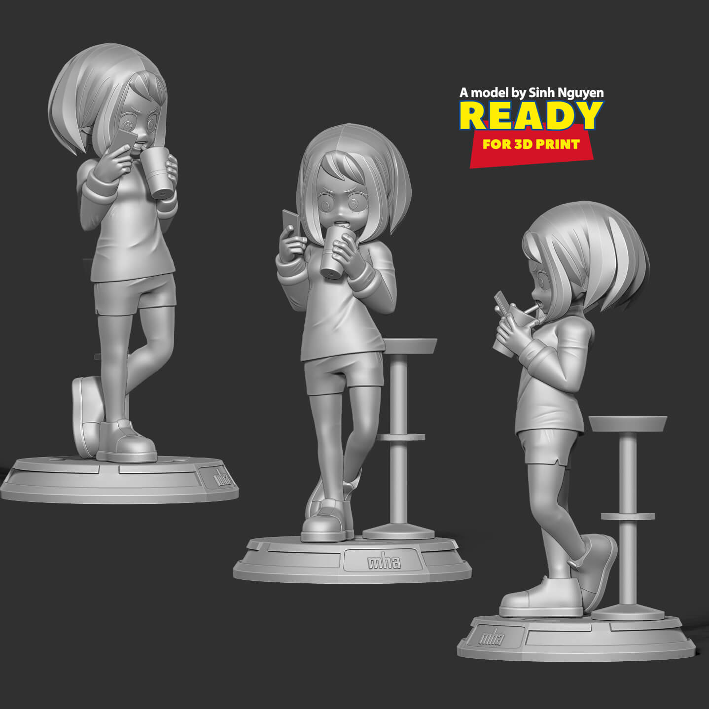 Ochaco Uraraka Kid - 3D Print Model by Sinh Nguyen