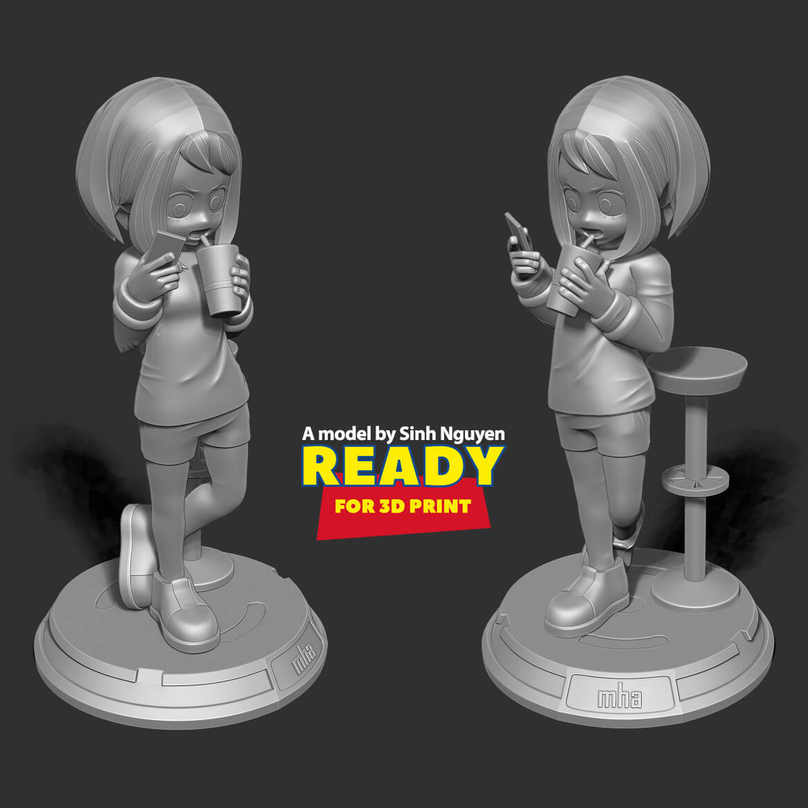 Ochaco Uraraka Kid - 3D Print Model by Sinh Nguyen