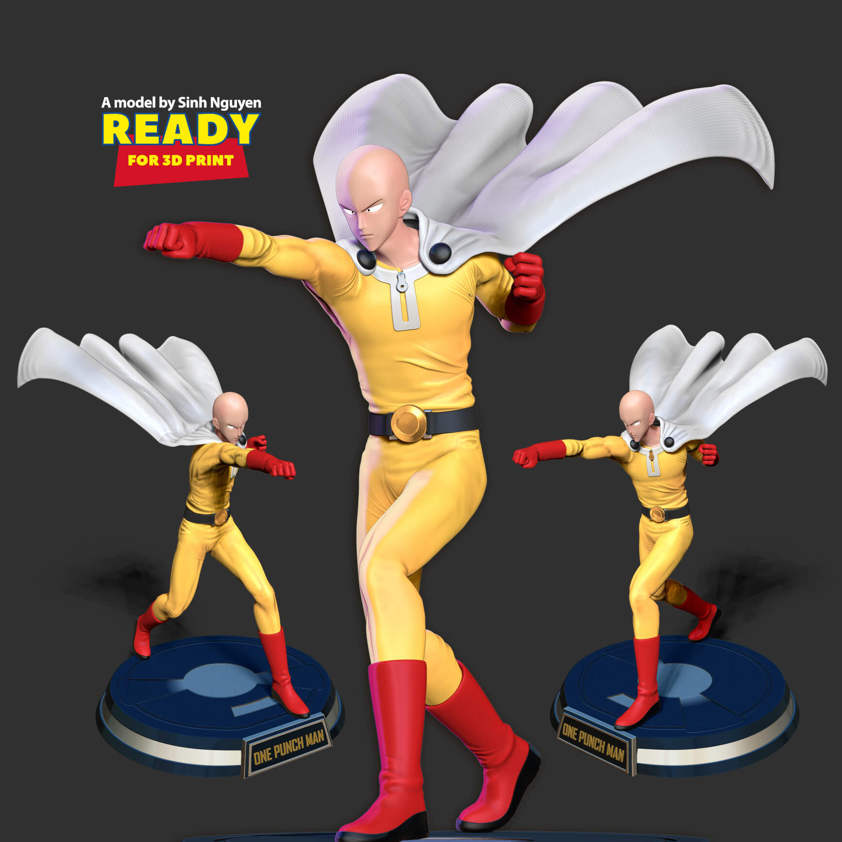 One-Punch Man 3D Model by Sinh Nguyen