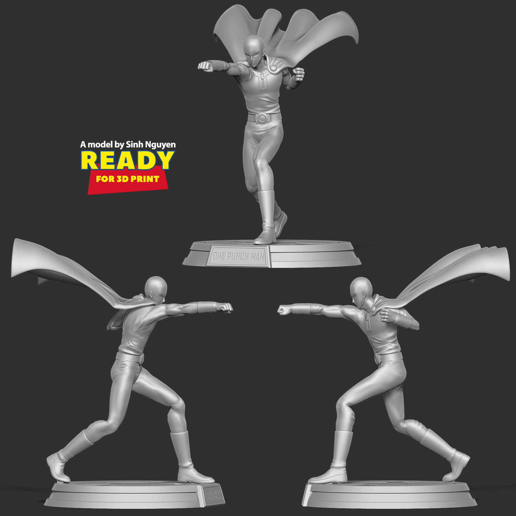 One-Punch Man 3D Model by Sinh Nguyen
