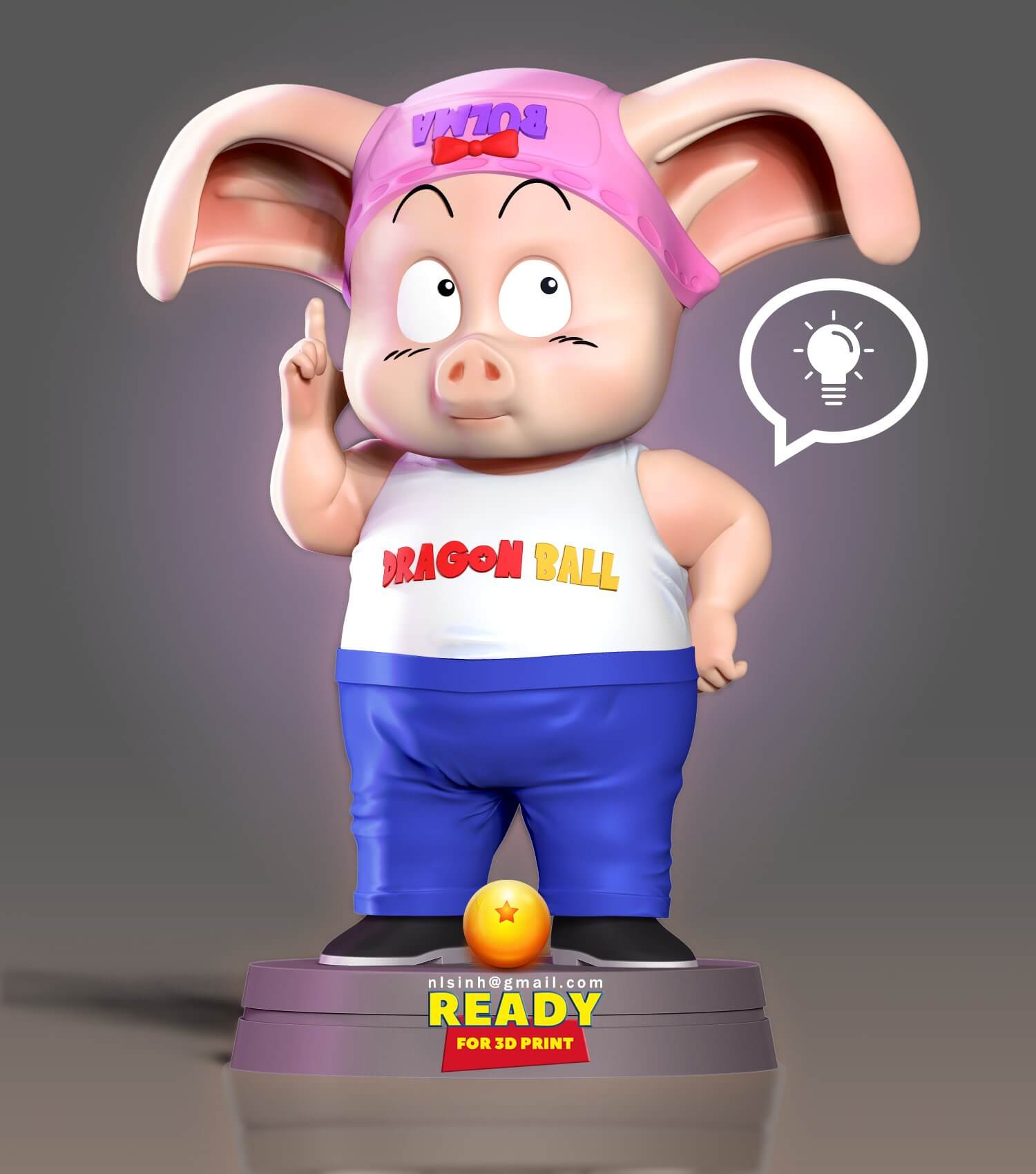 Oolong - Dragon Ball Fanart 3D Model by Sinh Nguyen