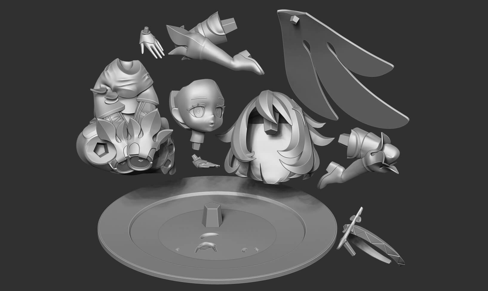 Paimon - Genshin Impact Fanart 3D Model by Sinh Nguyen