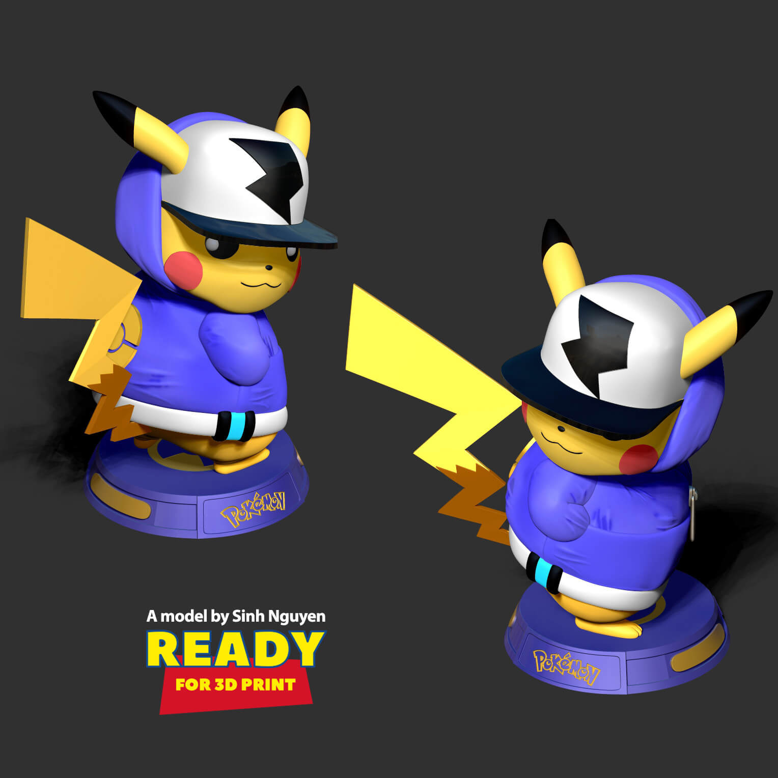 Pikachu Hip-hop 3D Model by Sinh Nguyen