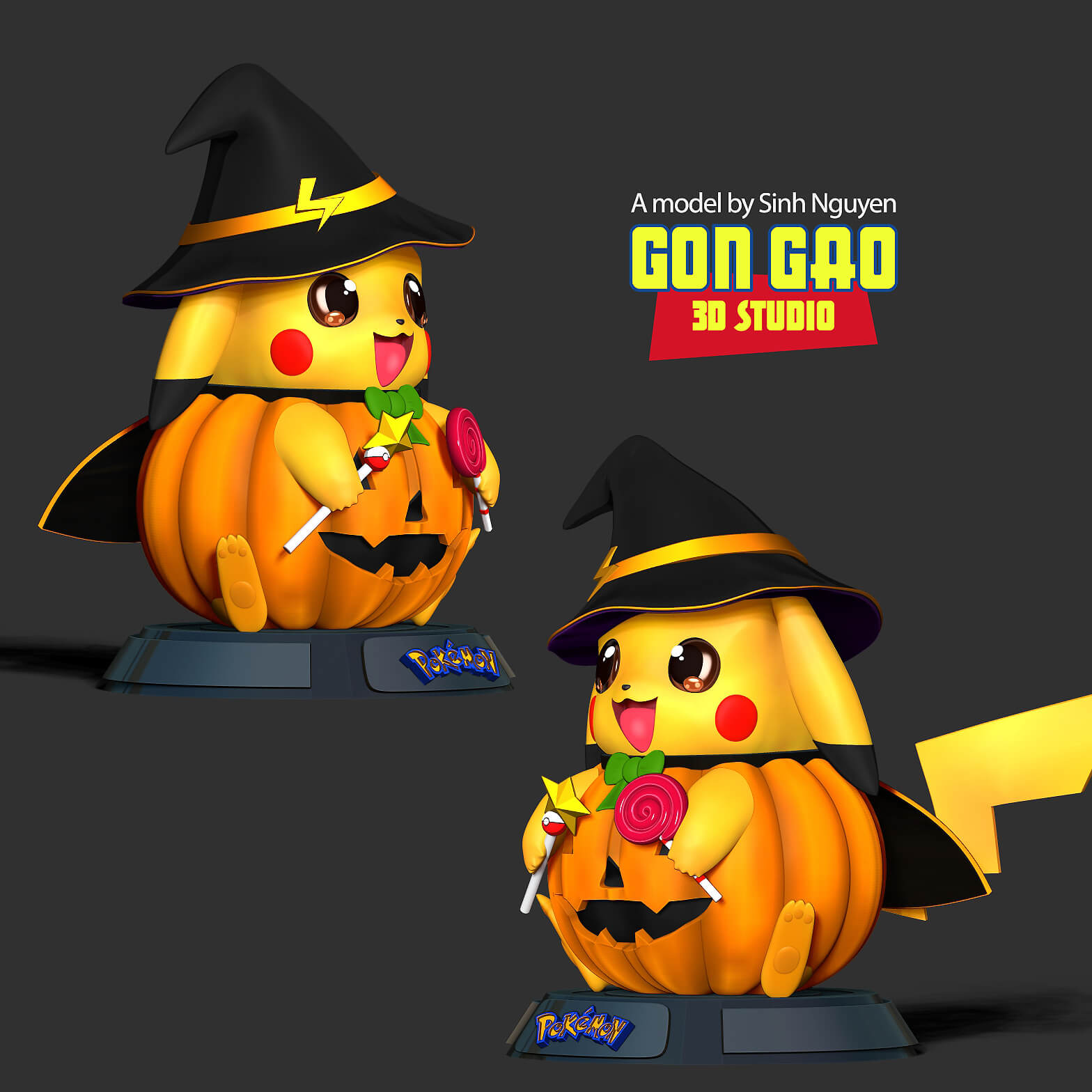 Pikachu Witch - 3D Model by Sinh Nguyen