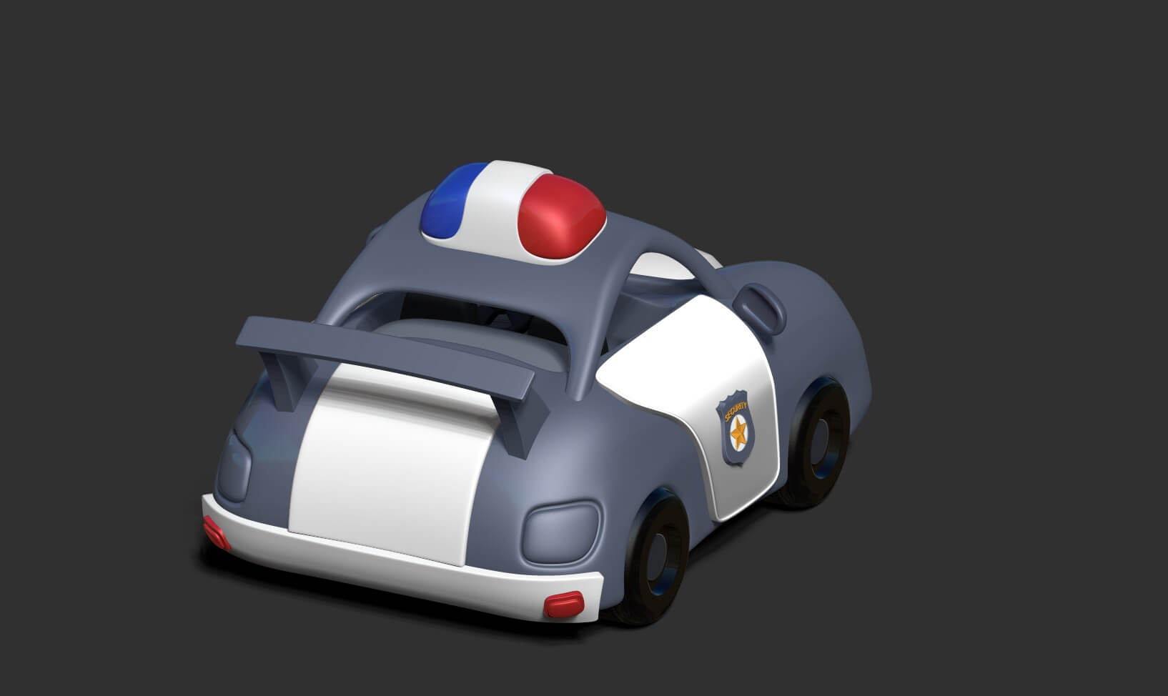 Police Car Cartoon - 3D Model by Sinh Nguyen