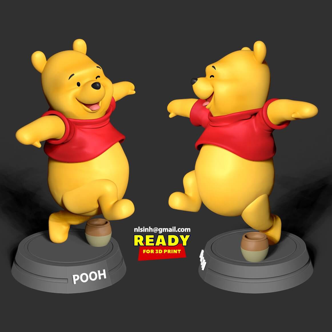 Pooh Bear - 3D Model by Sinh Nguyen