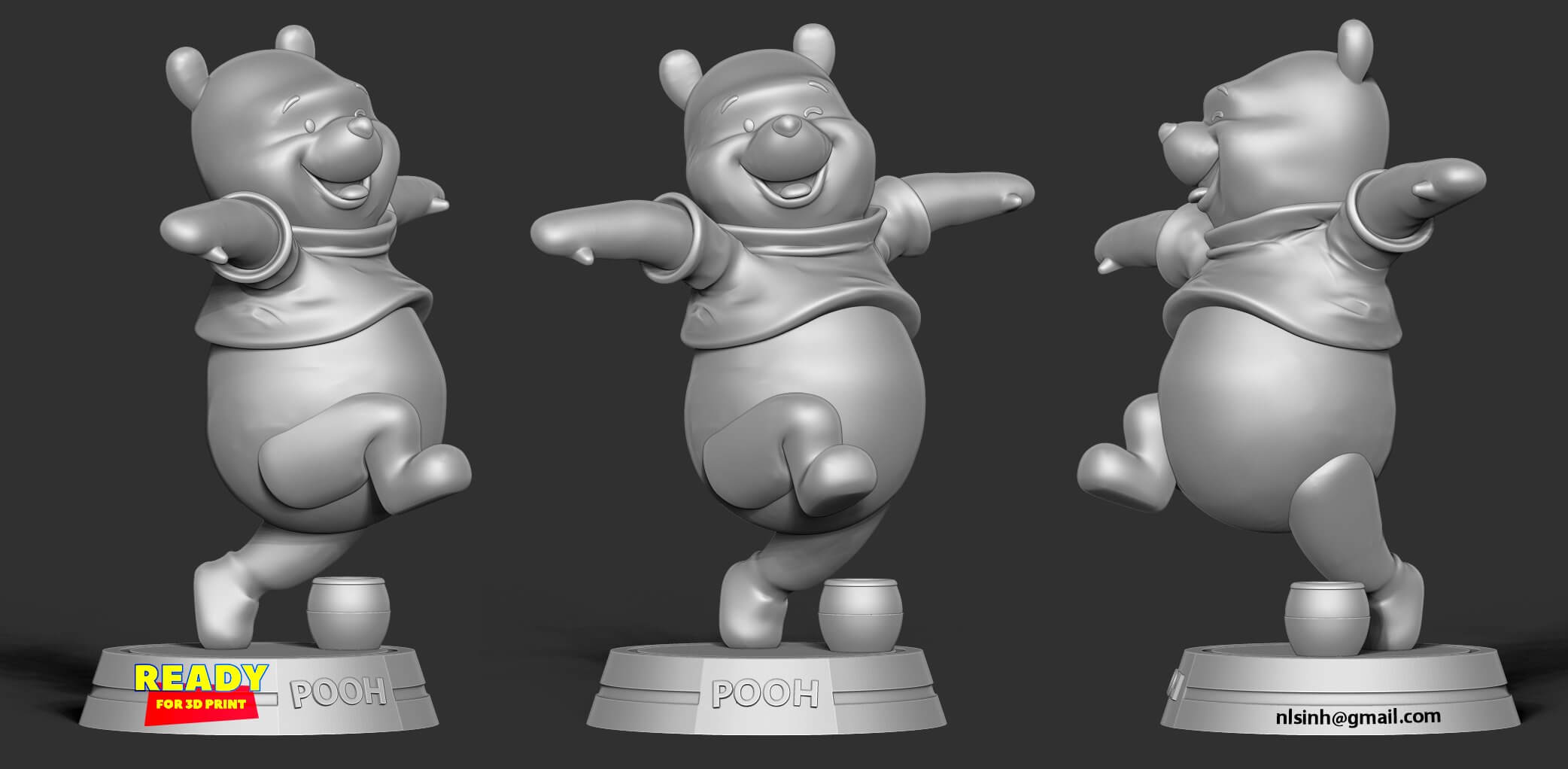 Pooh Bear - 3D Model by Sinh Nguyen