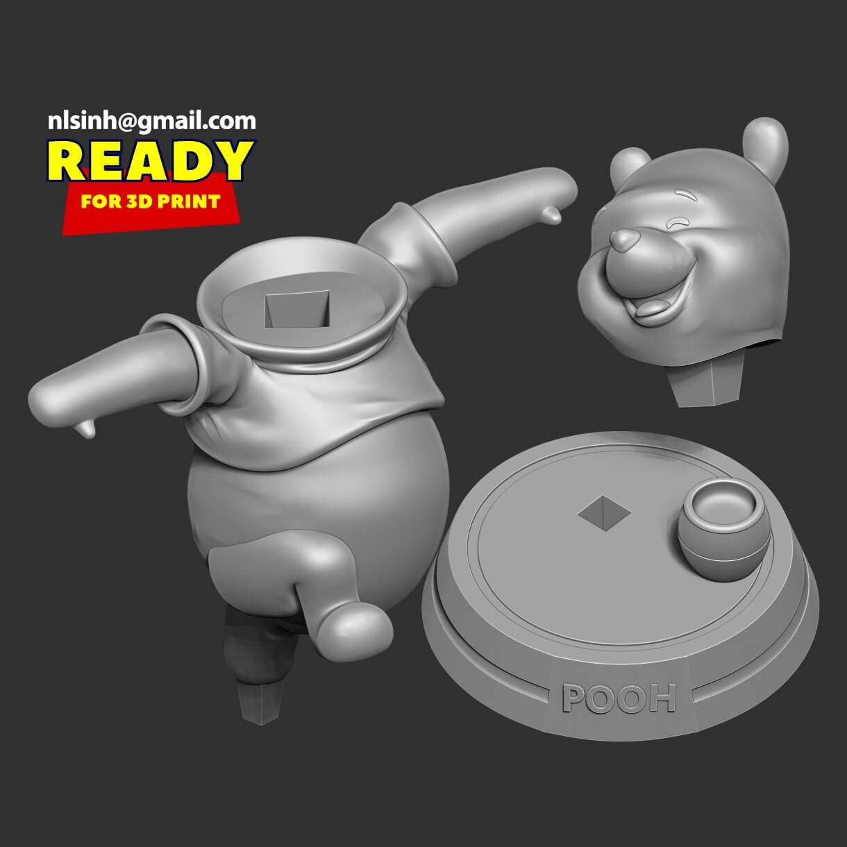 Pooh Bear - 3D Model by Sinh Nguyen