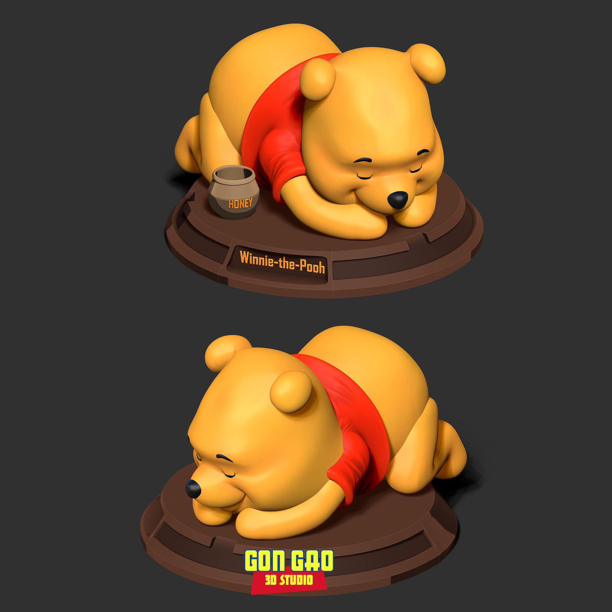 Pooh Is Sleeping - 3D Model by Sinh Nguyen