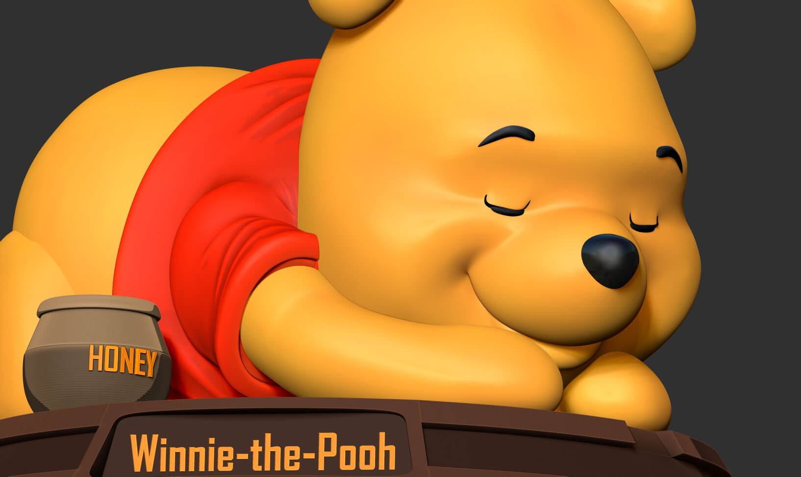 Pooh Is Sleeping - 3D Print Model by Sinh Nguyen