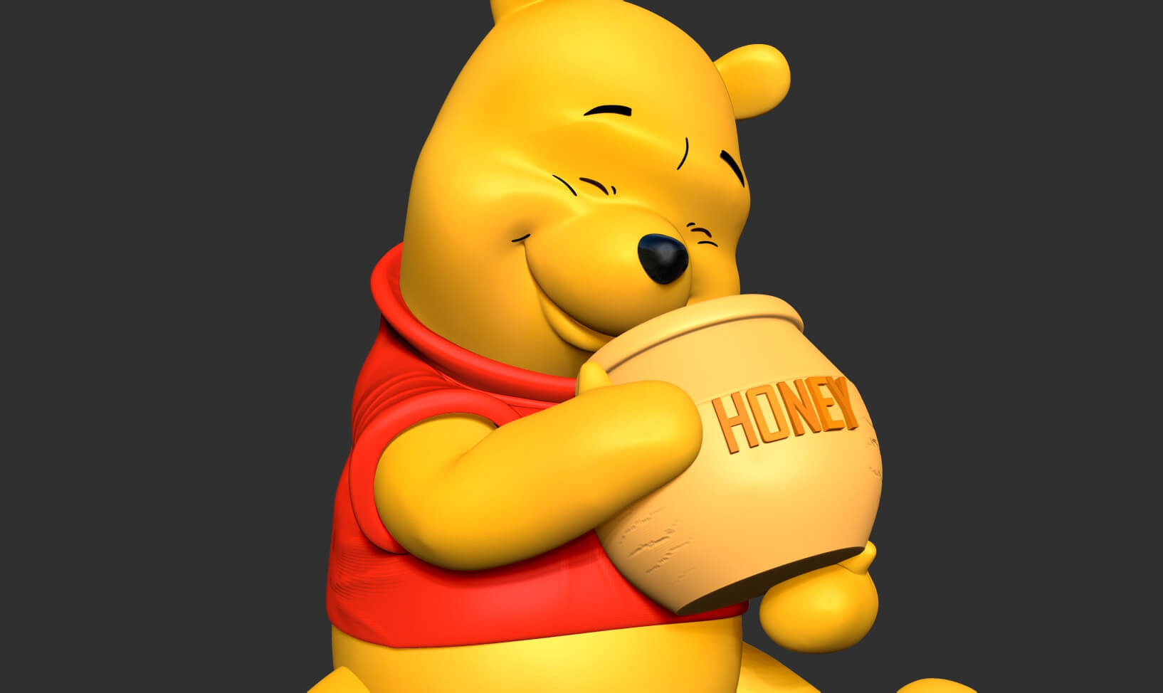 Pooh Loves Honey - 3D Model by Sinh Nguyen