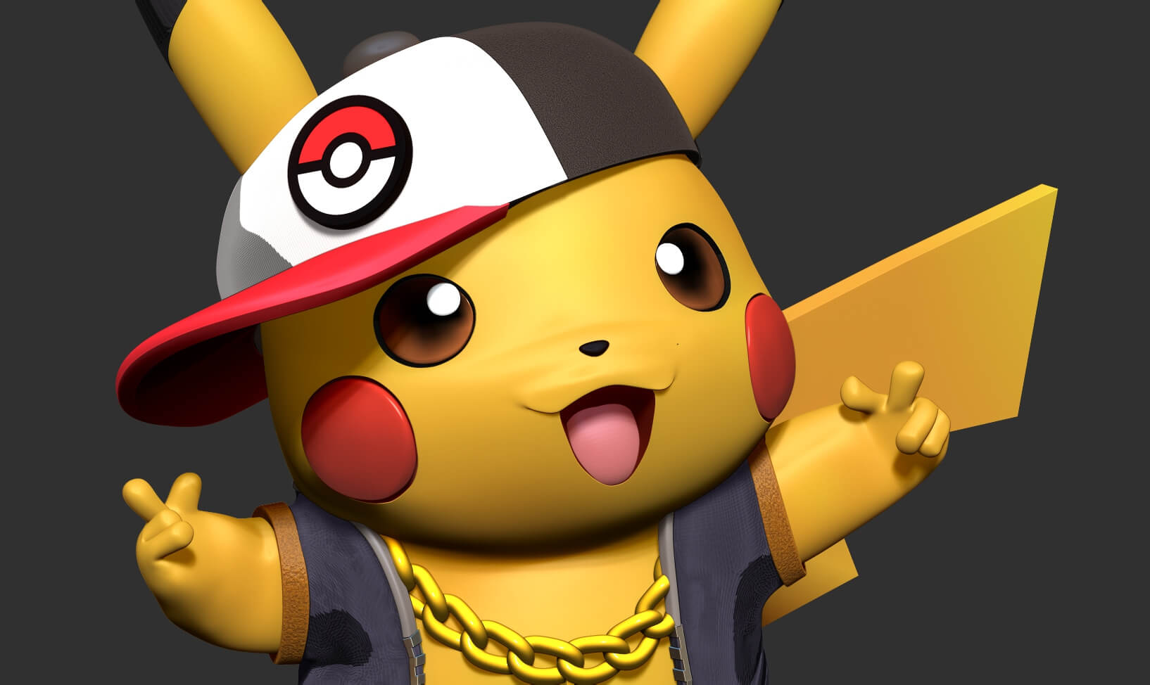 Rapper Pikachu - 3D Model by Sinh Nguyen