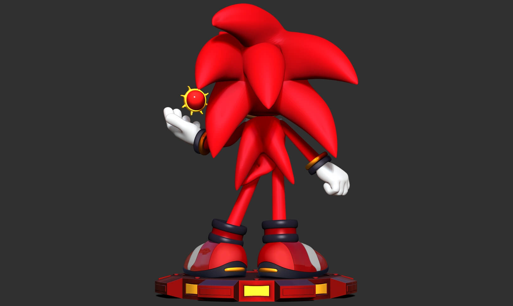 Red Sonic the Hedgehog - 3D Model by Sinh Nguyen