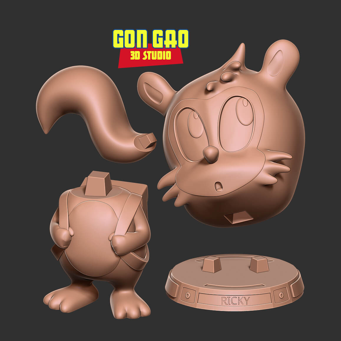 Ricky - Sonic The Hedgehog 3D Model by Sinh Nguyen