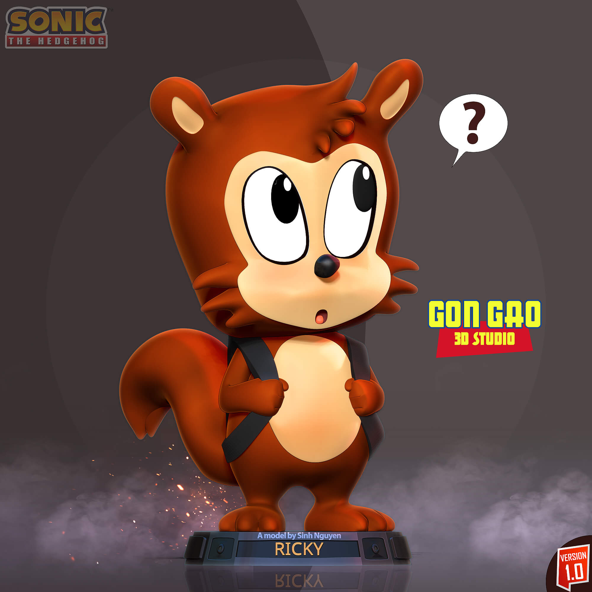 Ricky - Sonic The Hedgehog 3D Model by Sinh Nguyen