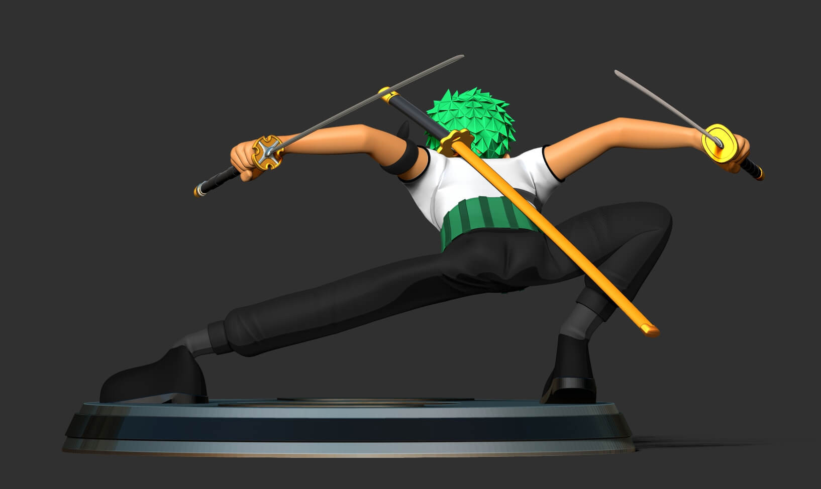 Roronoa Zoro Stylized - One Piece Fanart 3D Model by Sinh Nguyen