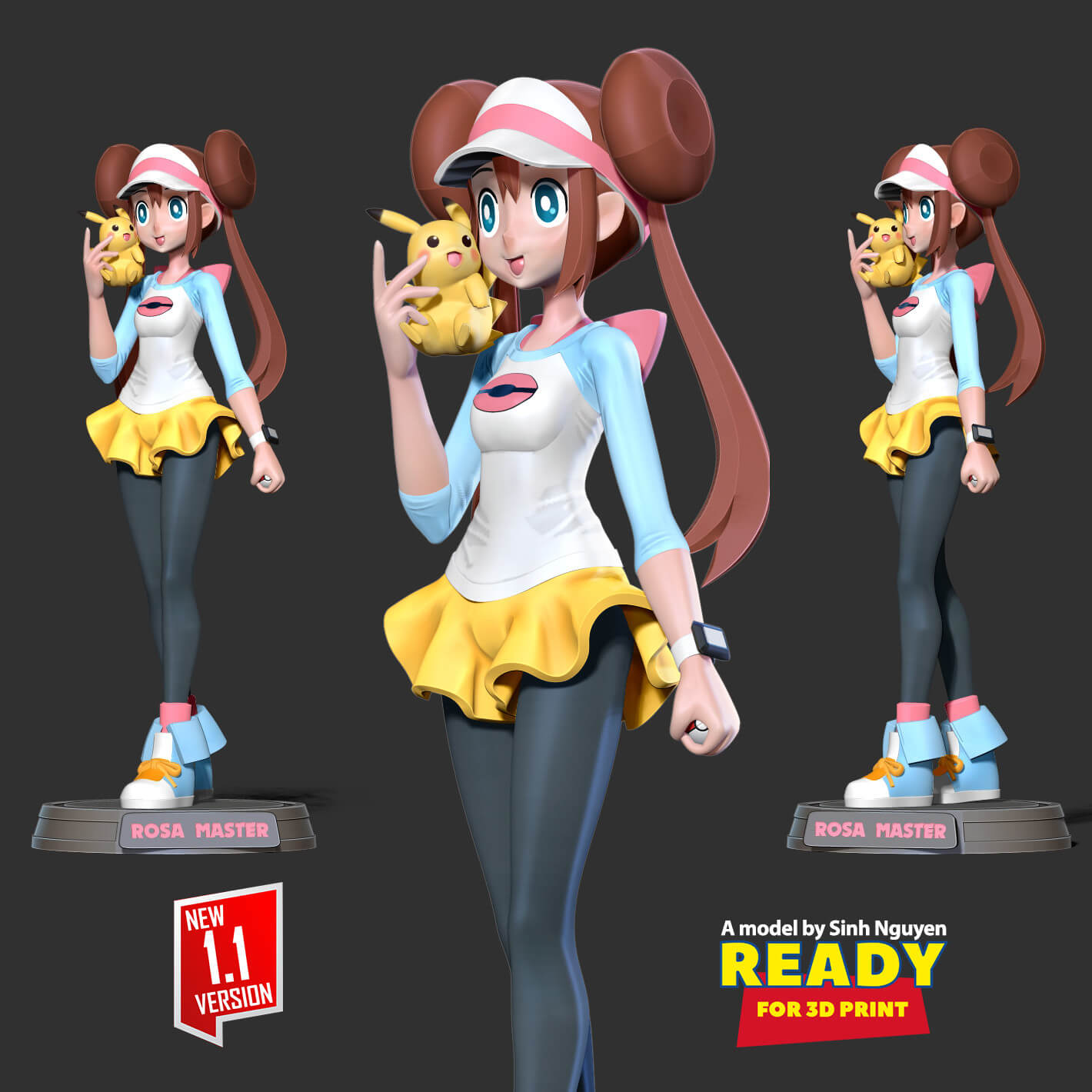 Rosa - Pokemon Masters 3D Model by Sinh Nguyen