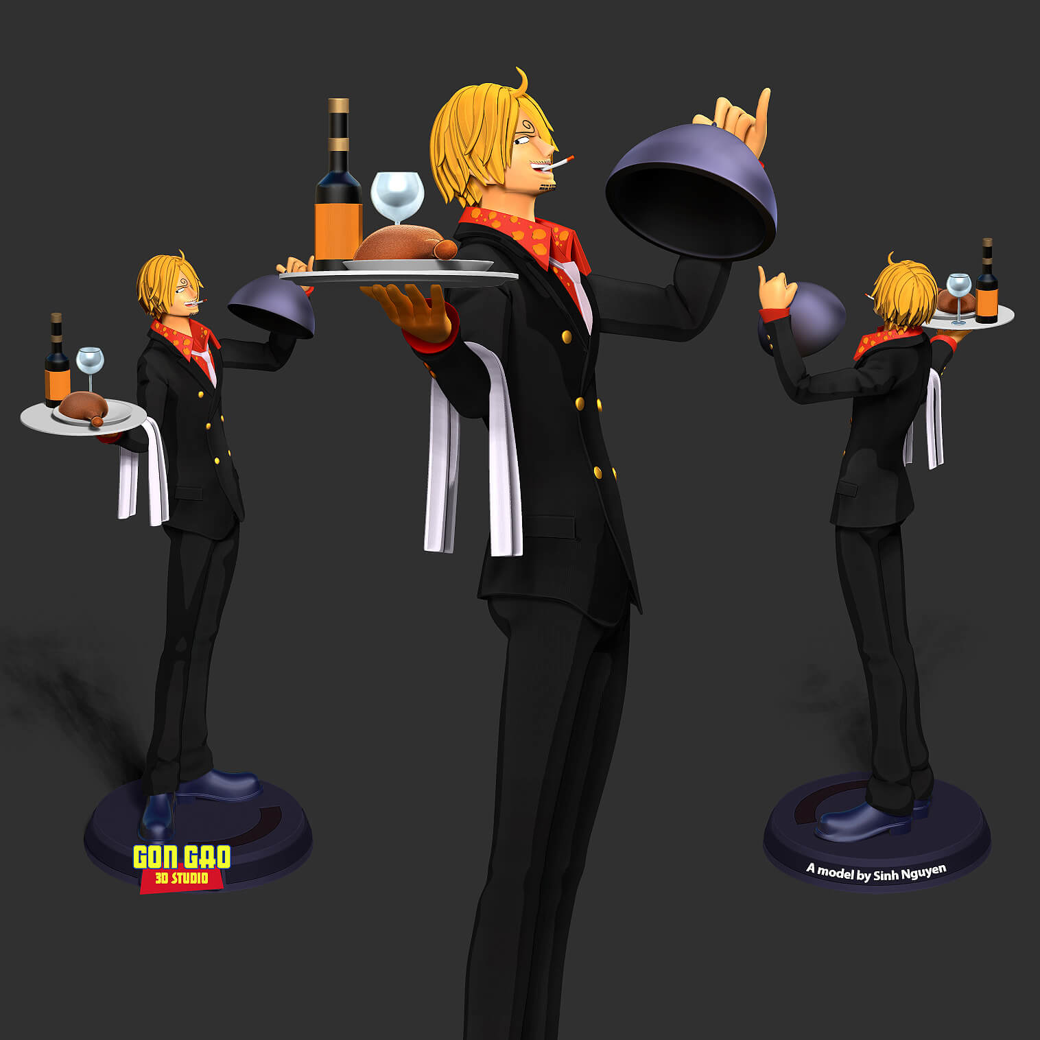 Sanji - One Piece Fanart 3D Print Model by Sinh Nguyen