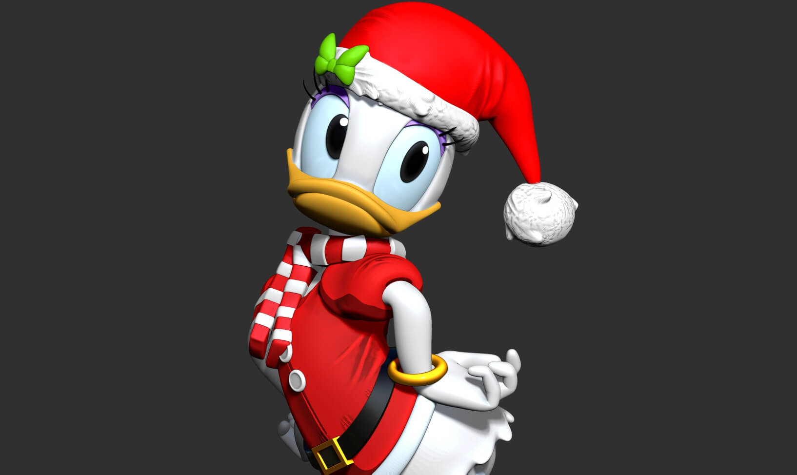 Santa Daisy Duck - 3D Model by Sinh Nguyen