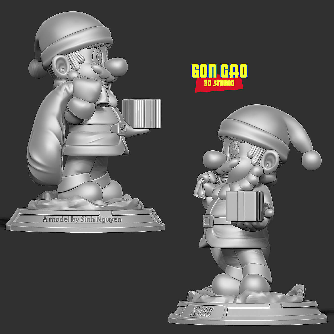 Santa Mario - Merry Christmas 3D Model by Sinh Nguyen