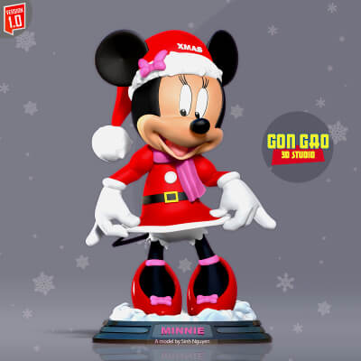 Santa Minnie - 3D Model by Sinh Nguyen