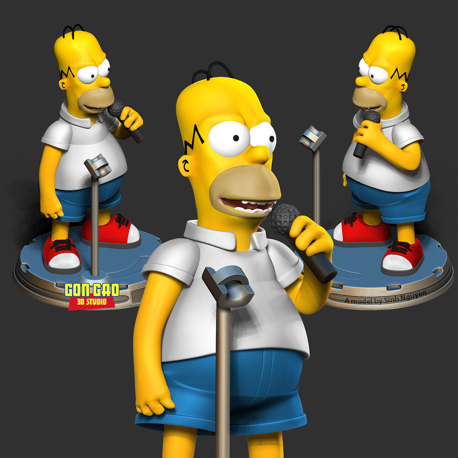 Singer Homer - 3D Model by Sinh Nguyen