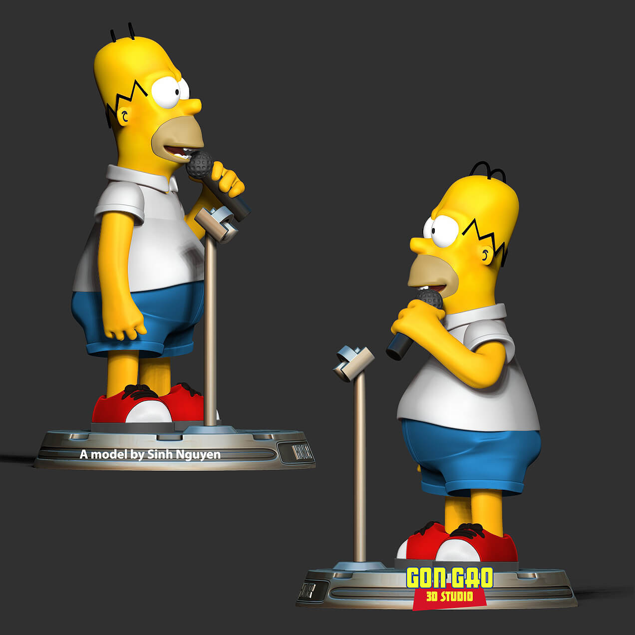 Singer Homer - 3D Model by Sinh Nguyen