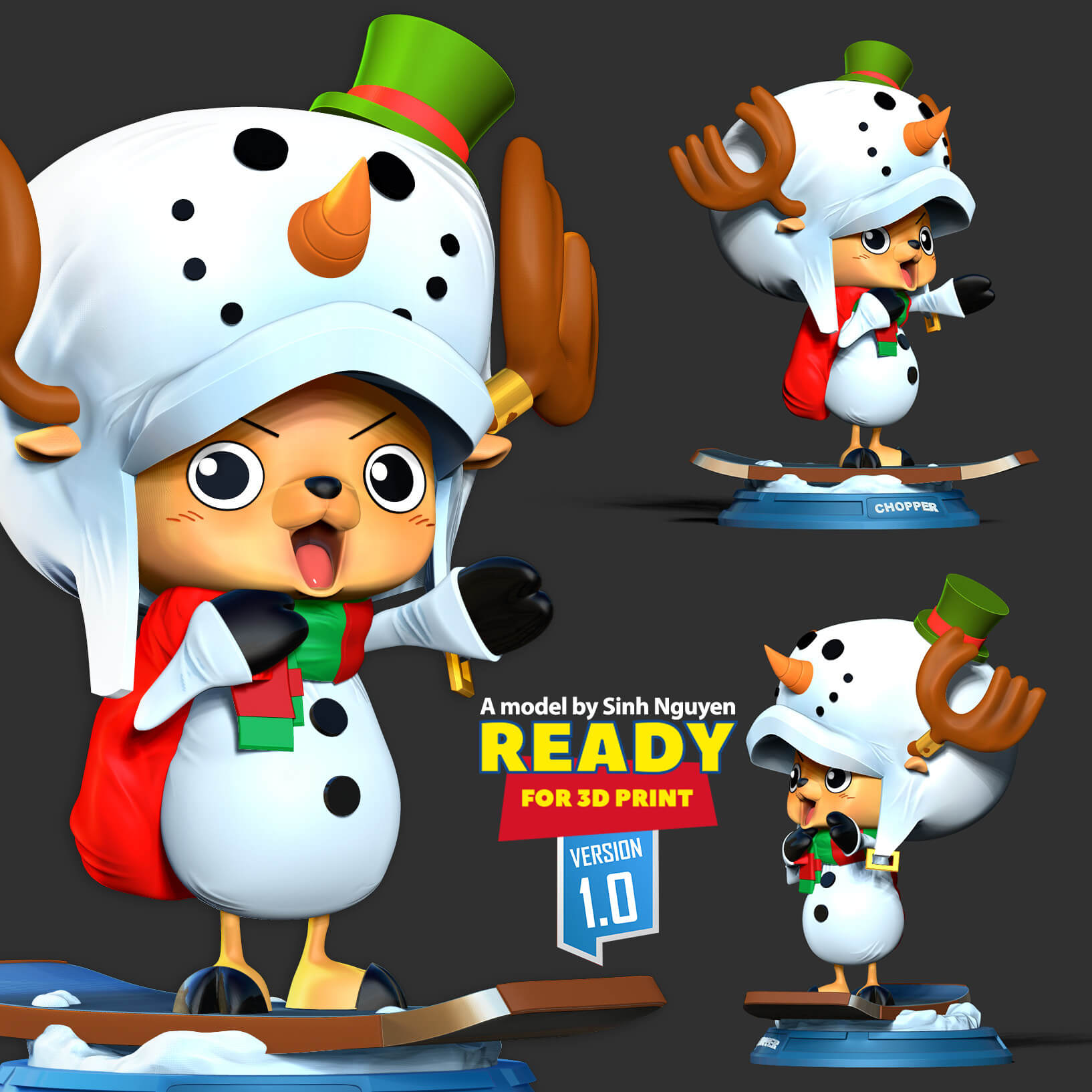 Snowman Chopper - 3D Model by Sinh Nguyen