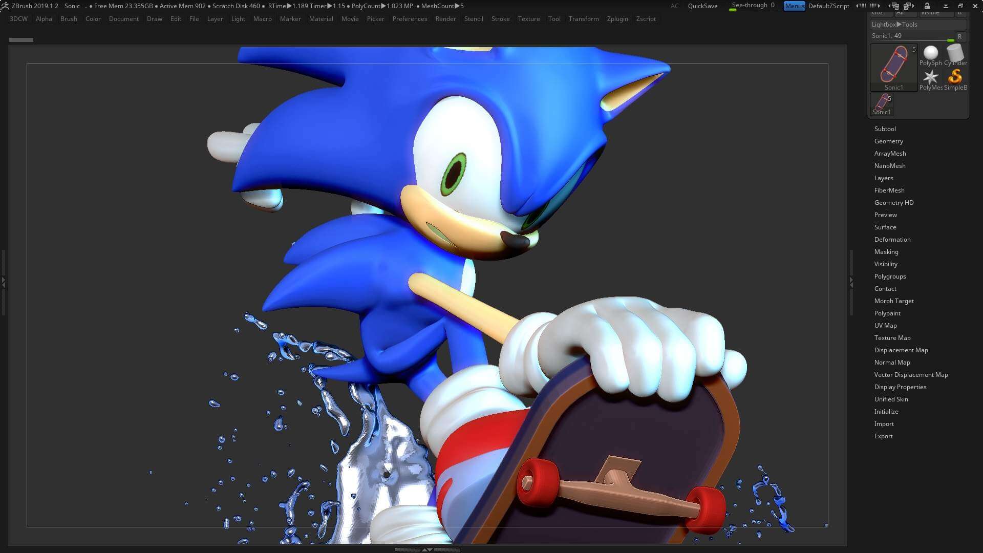 Sonic The Hedgehog - 3D Model by Sinh Nguyen
