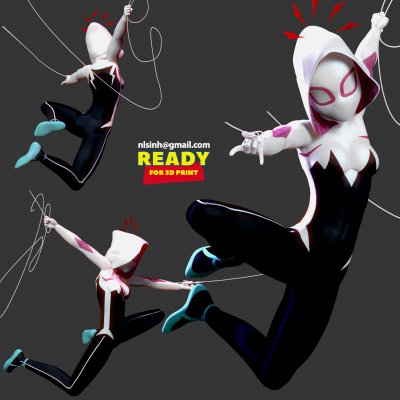 Spider Gwen 2 - 3D Model by Sinh Nguyen