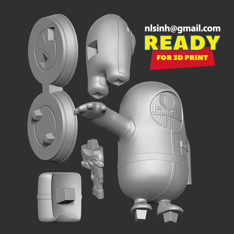 Squid Game - Among Us and Fall Guys 3D Model by Sinh Nguyen