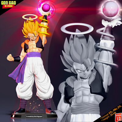 Super Gogeta - Dragon Ball 3D Model by Sinh Nguyen