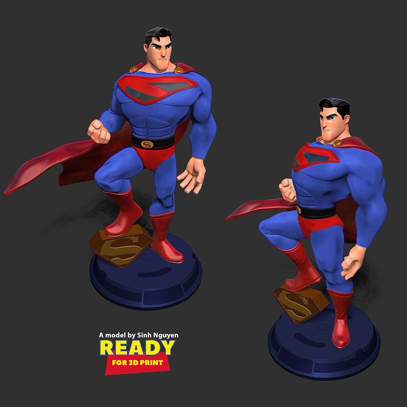 Superman Stylized - 3D Model by Sinh Nguyen
