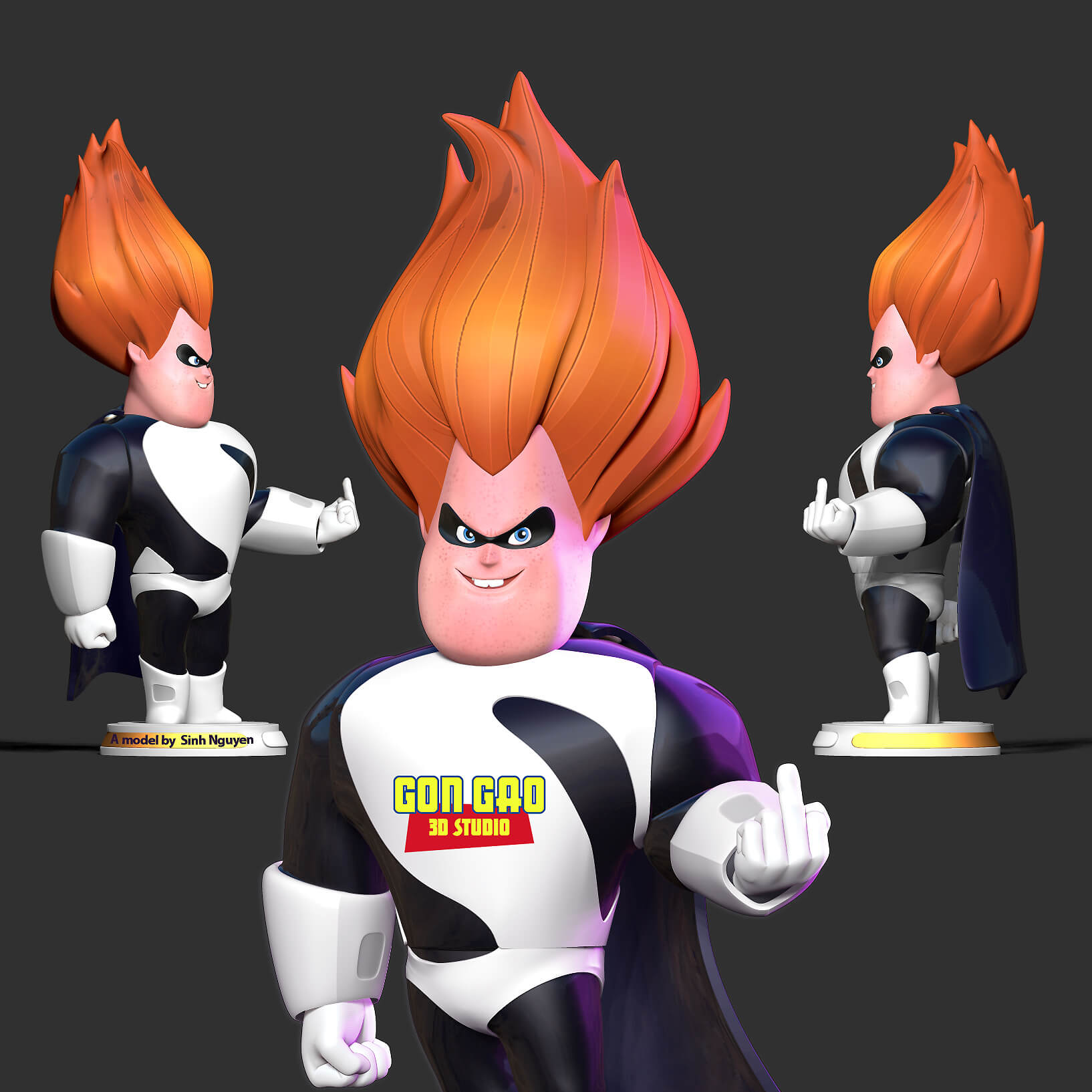 Syndrome - The Incredibles Fanart 3D Model by Sinh Nguyen