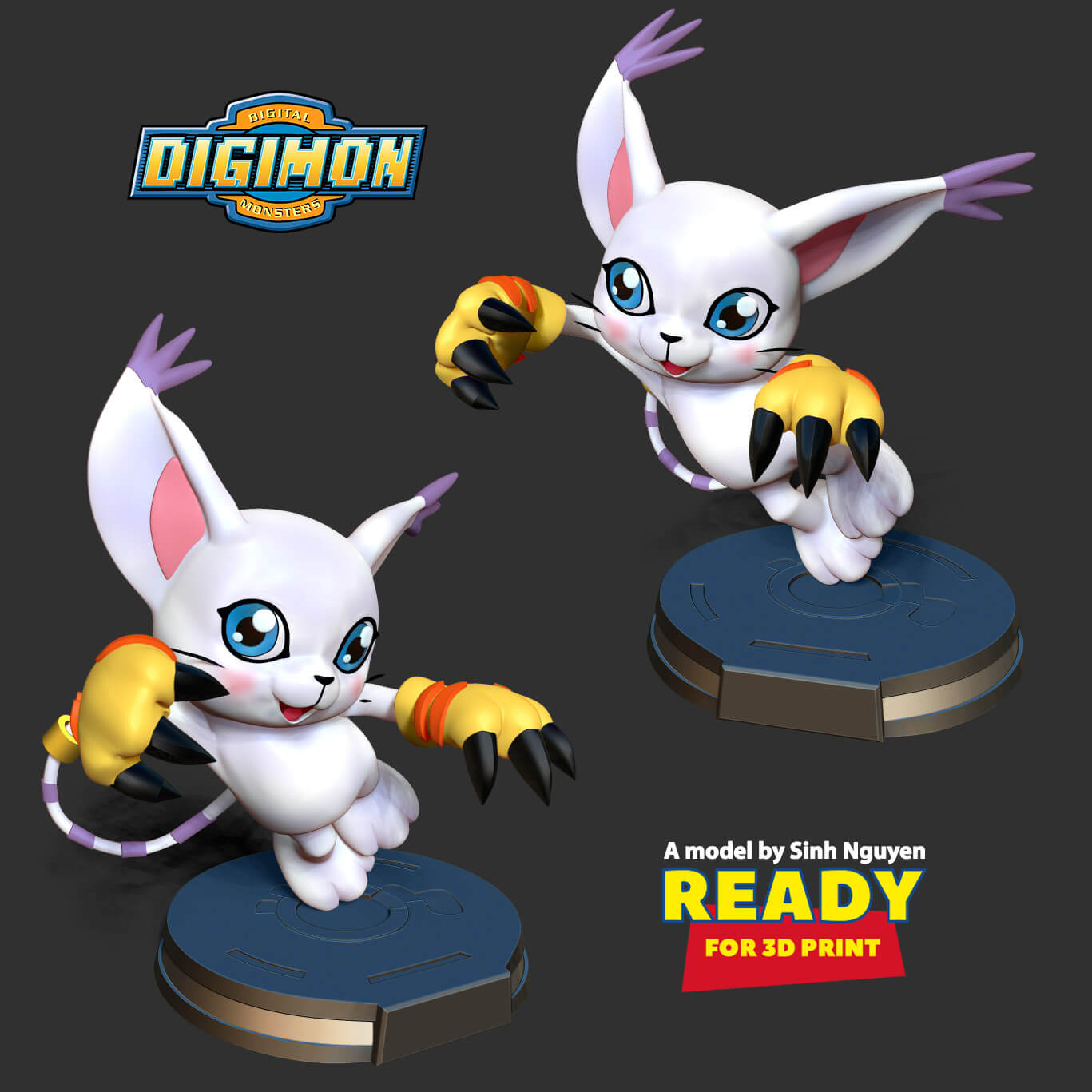 Tailmon - Digimon Adventure 3D Model by Sinh Nguyen