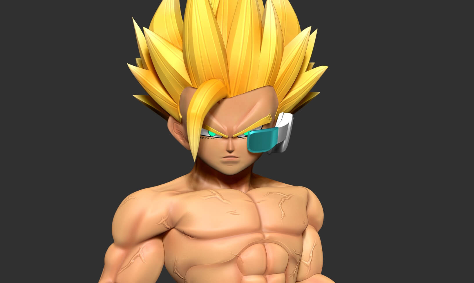 Teen Gohan With Gym - 3D Model by Sinh Nguyen